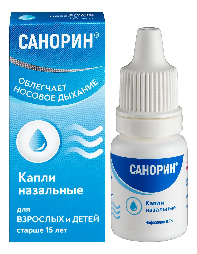 Sanorin nasal drops 0.1% 10 ml – USA Apteka