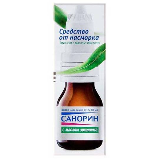 Sanorin with eucalyptus oil drops for runny nose 10 ml – USA Apteka