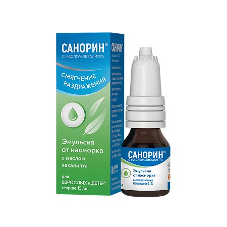 Sanorin with eucalyptus oil emulsion for runny nose 10 ml – USA Apteka